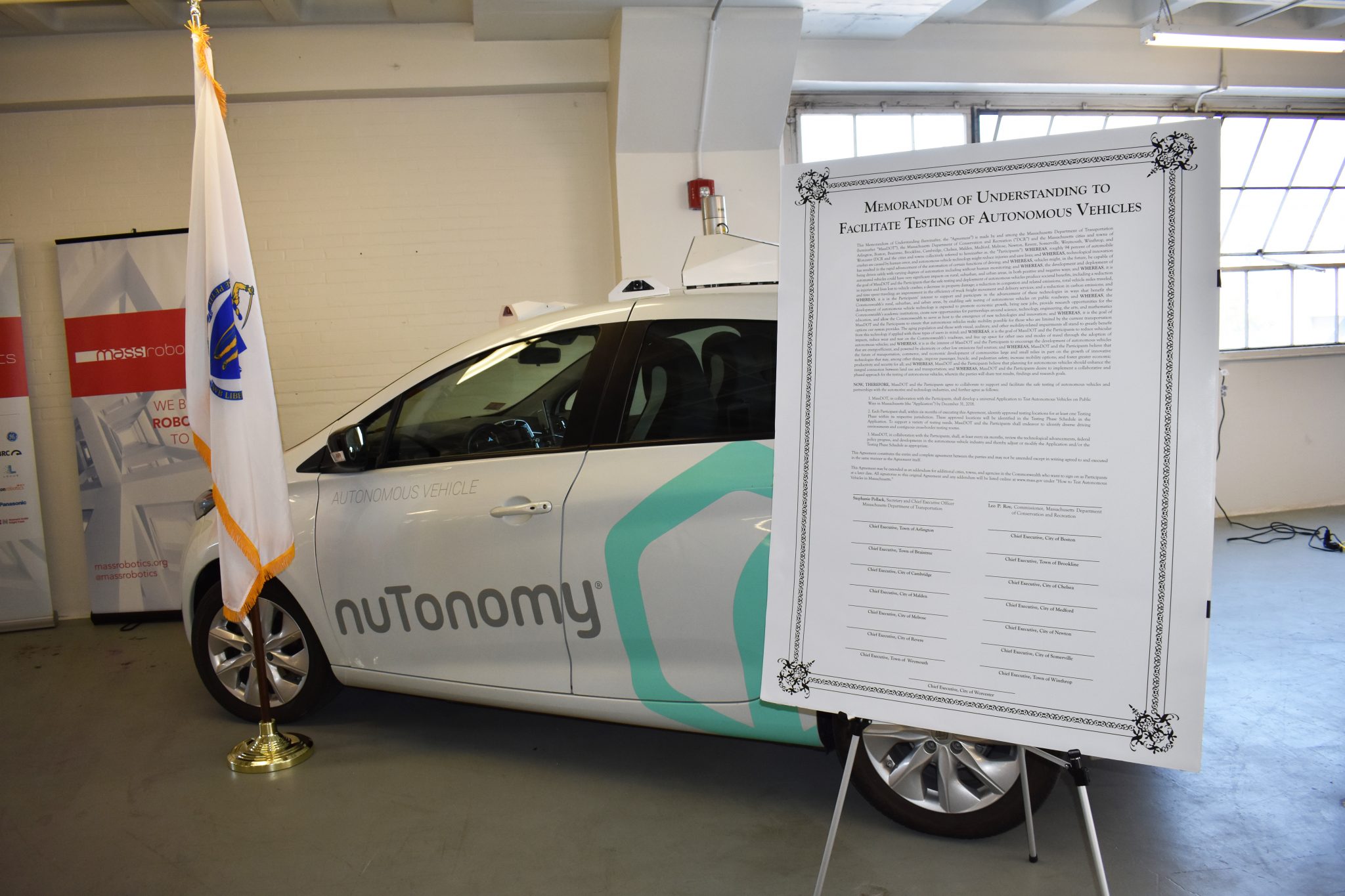 14 Cities and Towns, MassDOT, and DCR Sign Regional Autonomous Vehicles ...